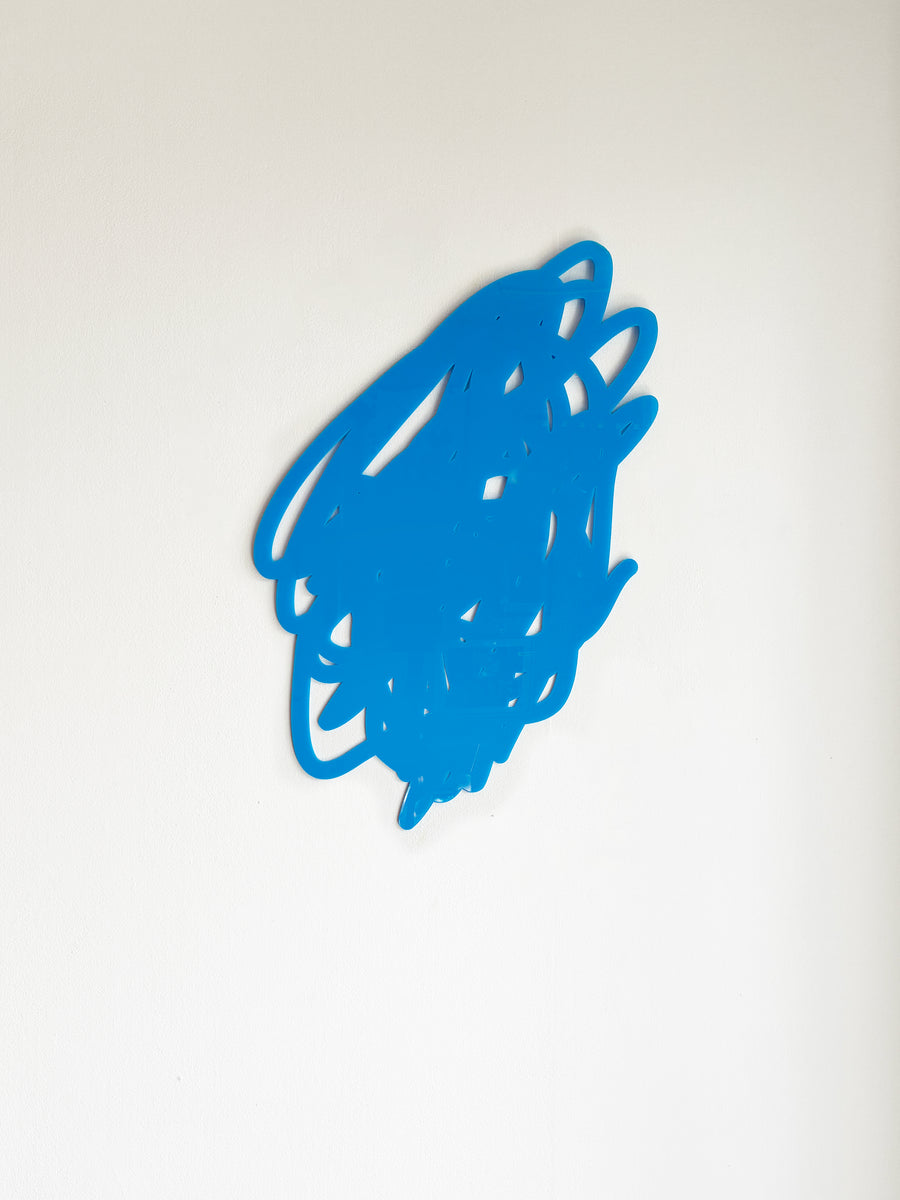 Wallsculpture in plexi, Censor Blue II – The Ode To